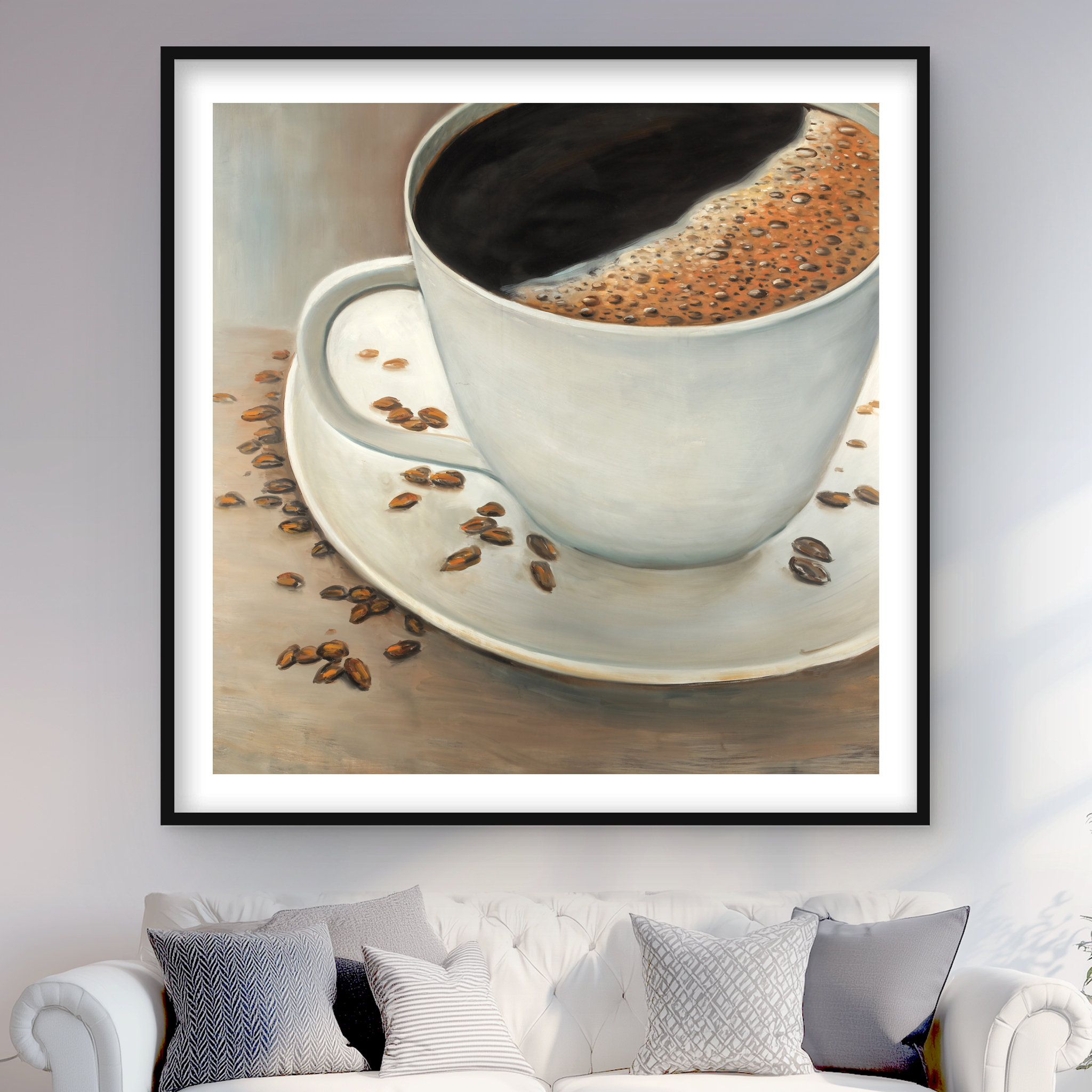 Lark Manor™ Black Coffee Still Life Food Print - Framed Matted Decor ...