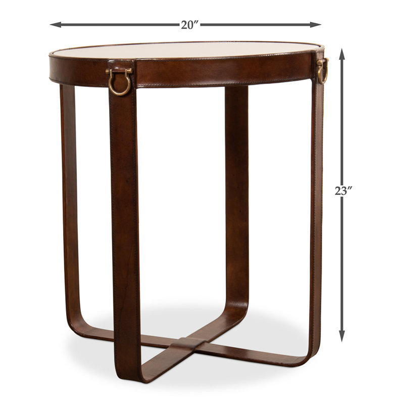 Sarreid Ltd Glass Top Frame End Table & Reviews | Perigold