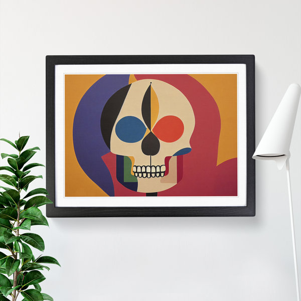 Happy Larry Colourful Abstract Skull | Wayfair.co.uk