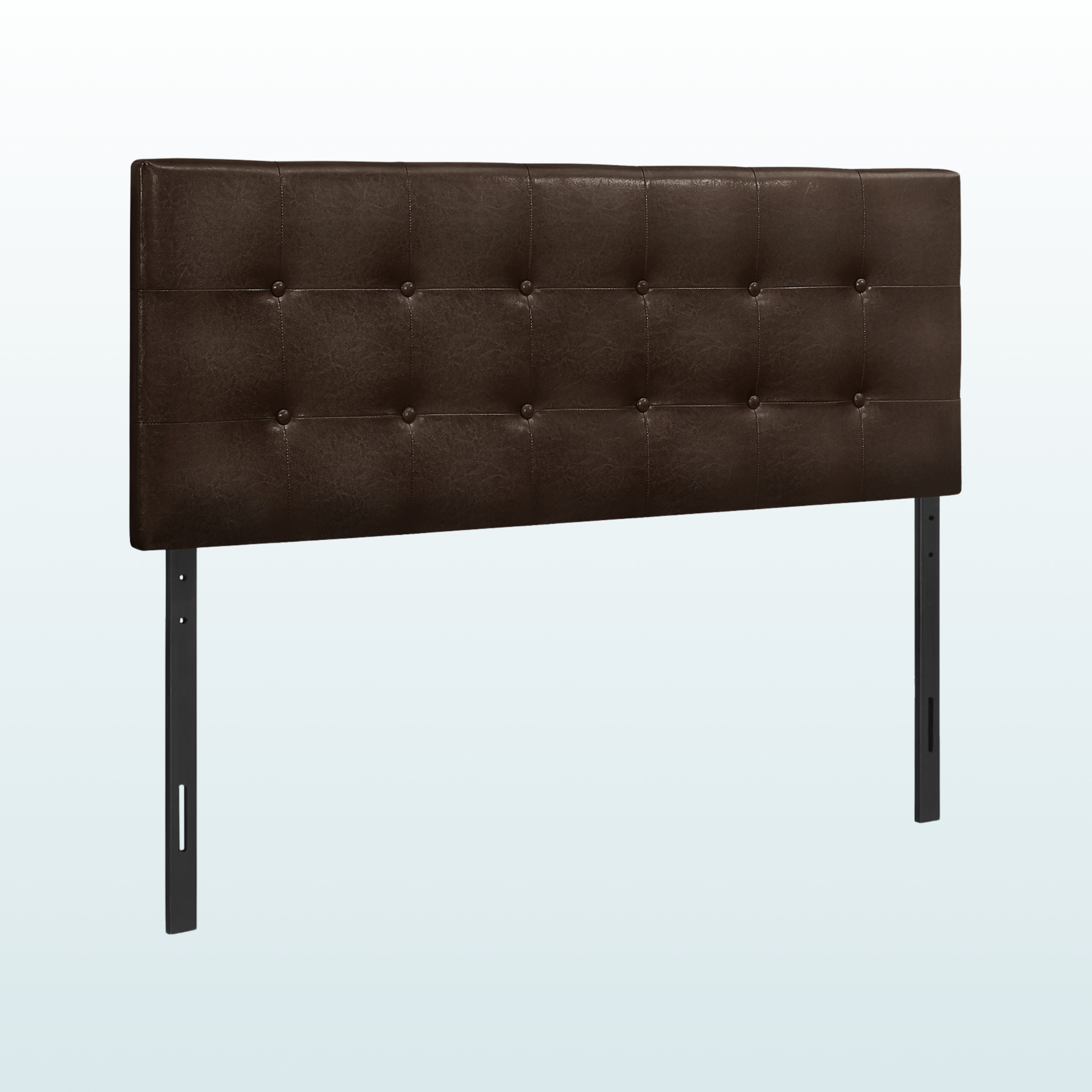 Latitude Run® Radius Bed, Full Size, Upholstered, Brown Leather Look ...