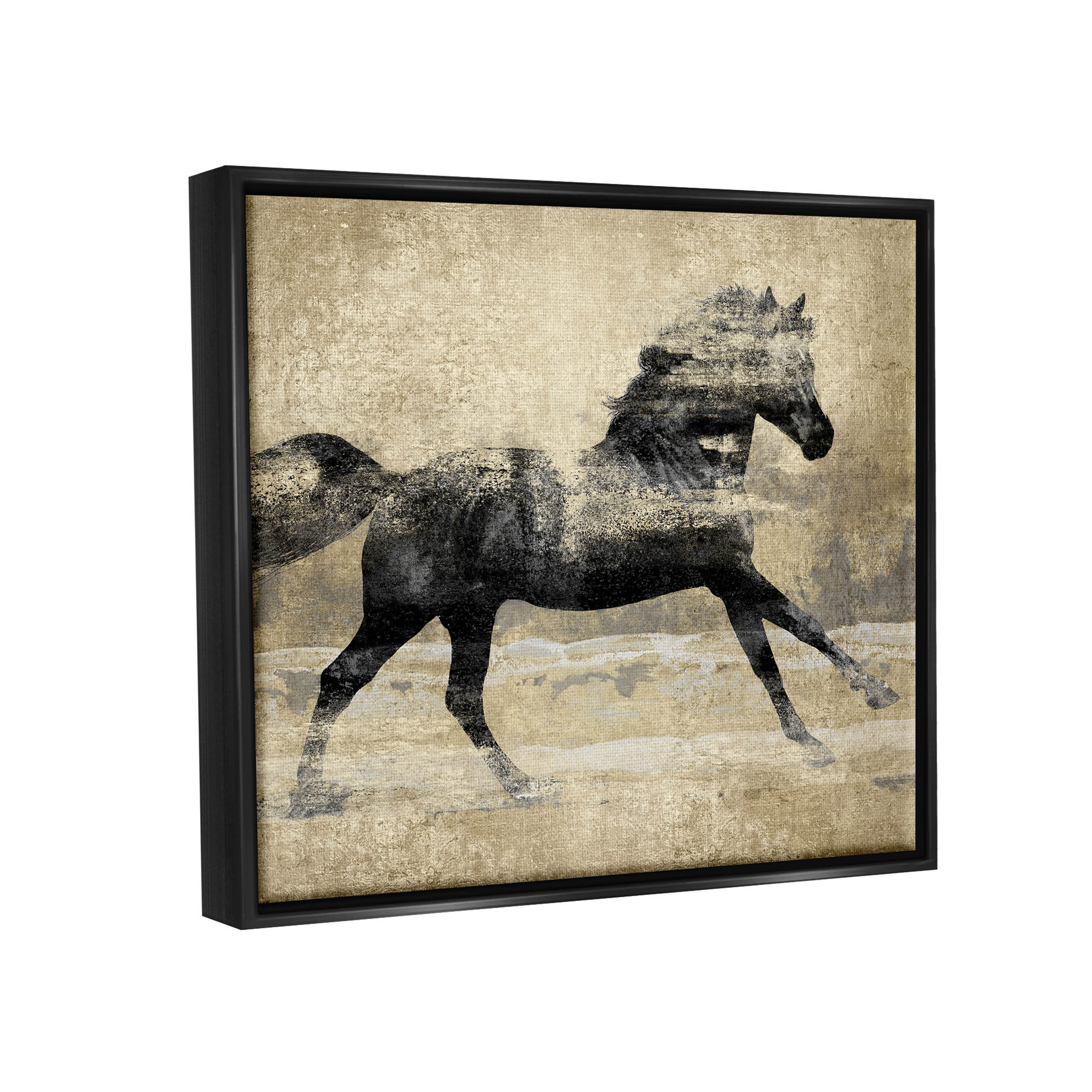 Stupell Industries " Western Galloping Horse Portrait " by Tina Blakely ...