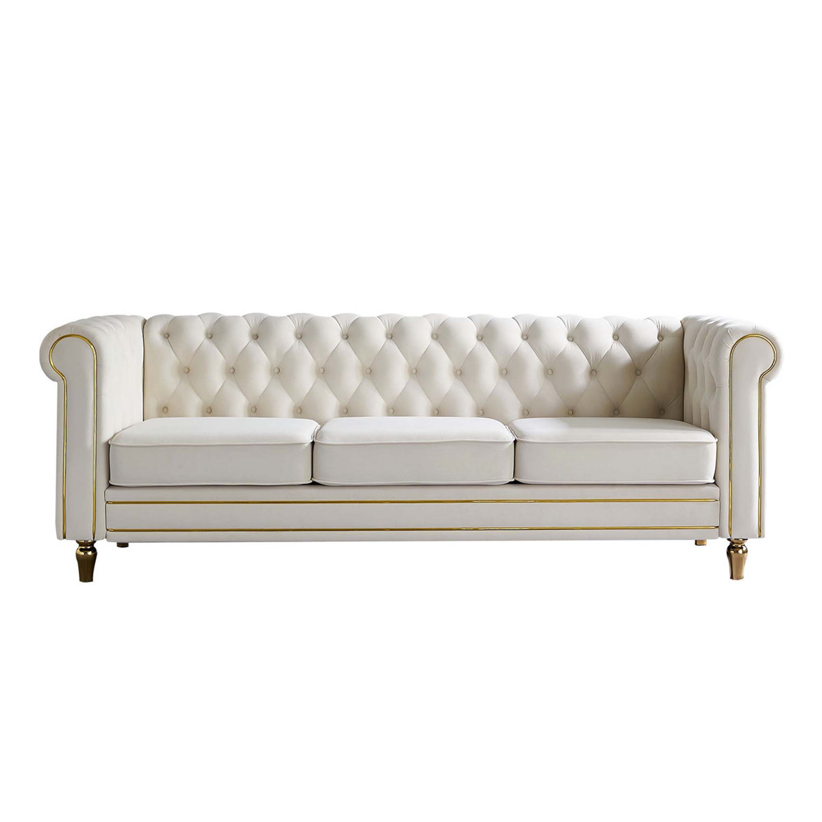 House of Hampton® Chesterfield Velvet Sofa | Wayfair
