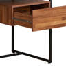 George Oliver Sara Walnut & Sandy Black Finish Writing Desk | Wayfair