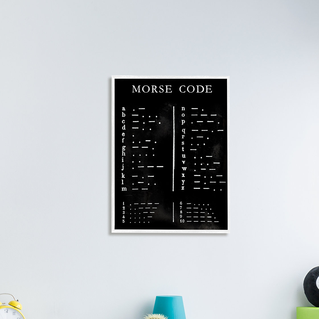 Stupell Industries " Vintage Morse Code Chart Alphabet And Numerals ...