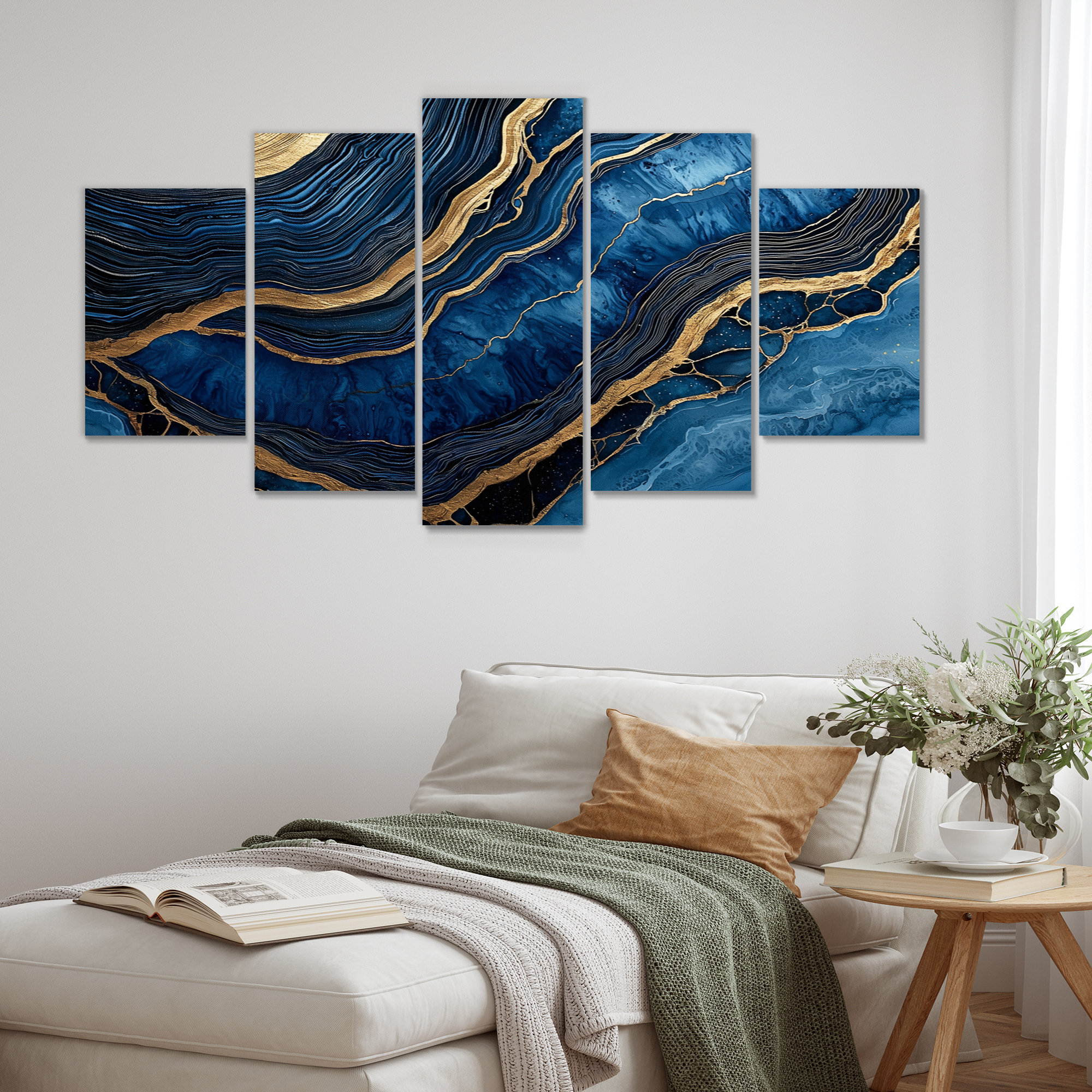 Red Barrel Studio® Aqua Geode And Wood Slide Spiral II - Crystals Wall Art - Traditional Wall ...