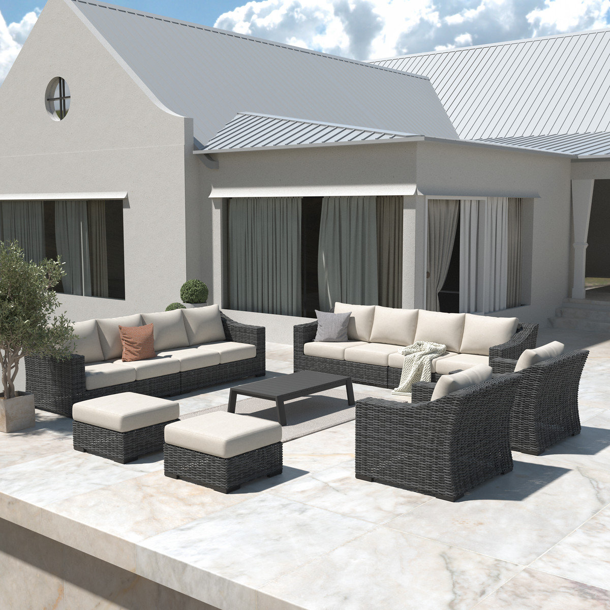 Red Barrel Studio® Sumrall 9-piece Fire Seating Set | Wayfair