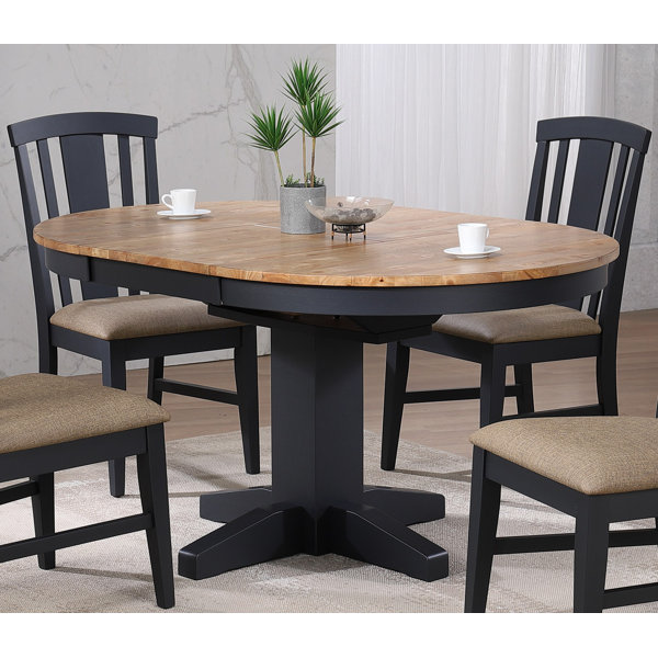 ECI Furniture Solid Wood Extendable Round Dining Table | Wayfair