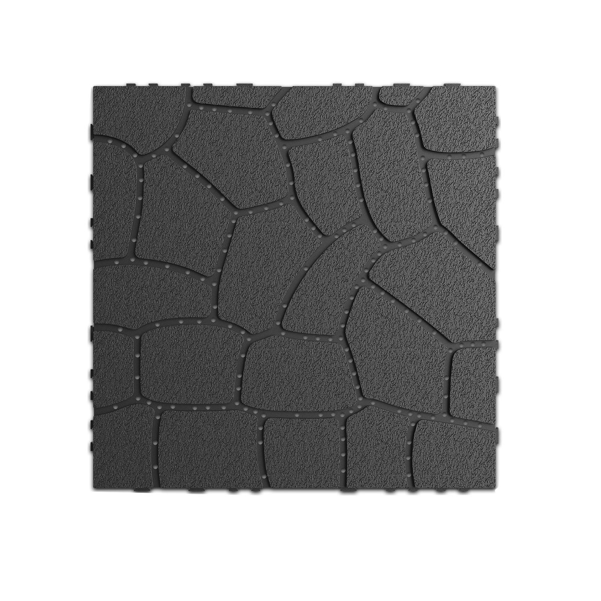 KSENL 44-pack 12" X 12" Stone Texture Interlocking Deck Tiles – Outdoor ...