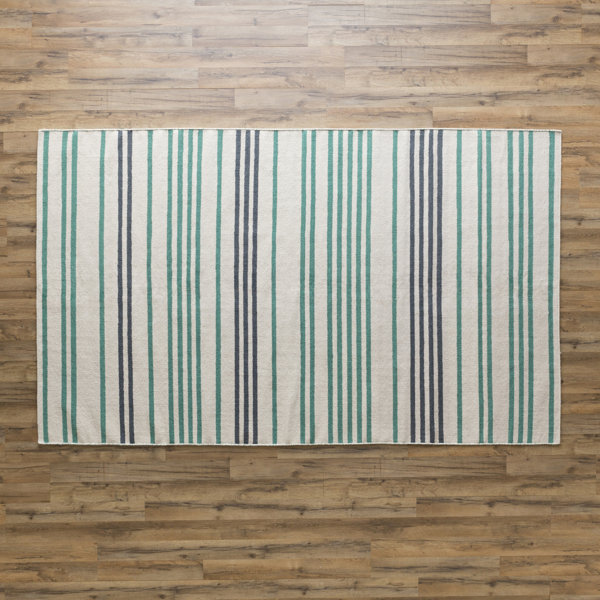 Rosecliff Heights Kinney Performance Wool Striped Rug & Reviews ...