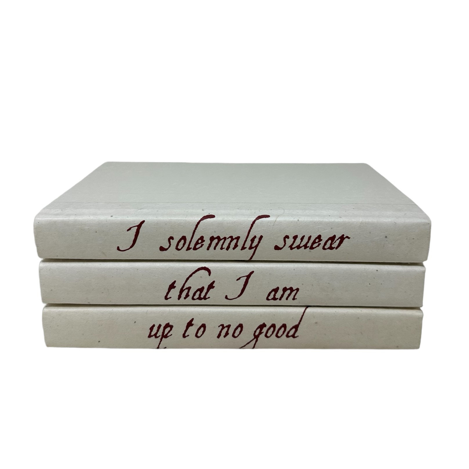 E. Lawrence Ltd. Quote Handmade Decorative Book in Cream/Dark Red | Wayfair