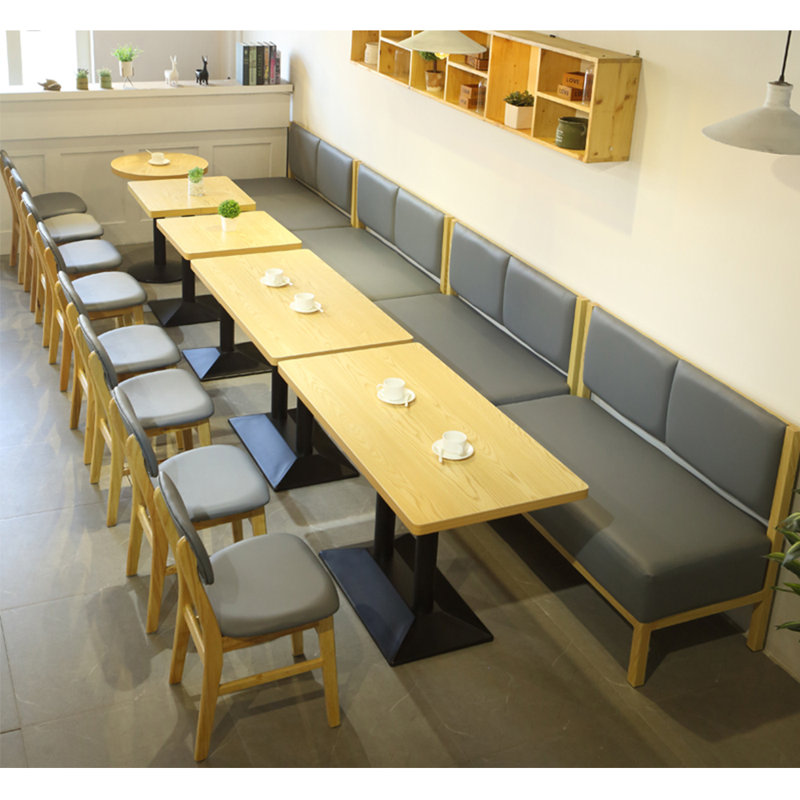 Canadian Linen Modern and simple cafe restaurant bench（set of 2). | Wayfair