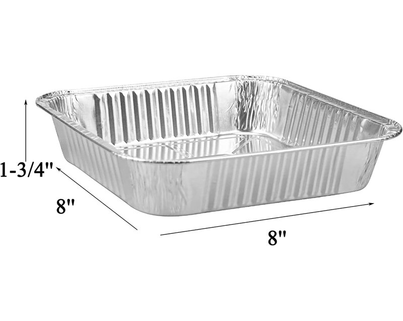 Nicole Fantini Disposable Aluminum 8" Square Deep Cake Foil Pan | Wayfair
