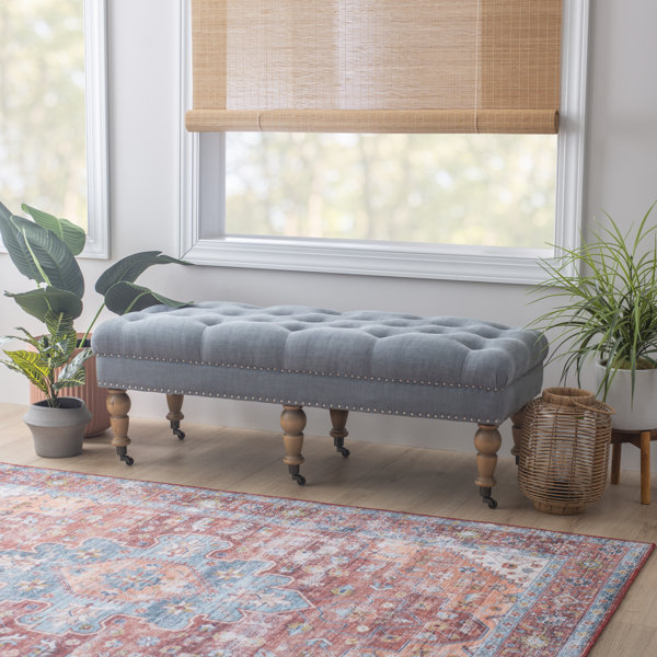 Kelly Clarkson Home Landis Linen Upholstered Bench & Reviews | Wayfair