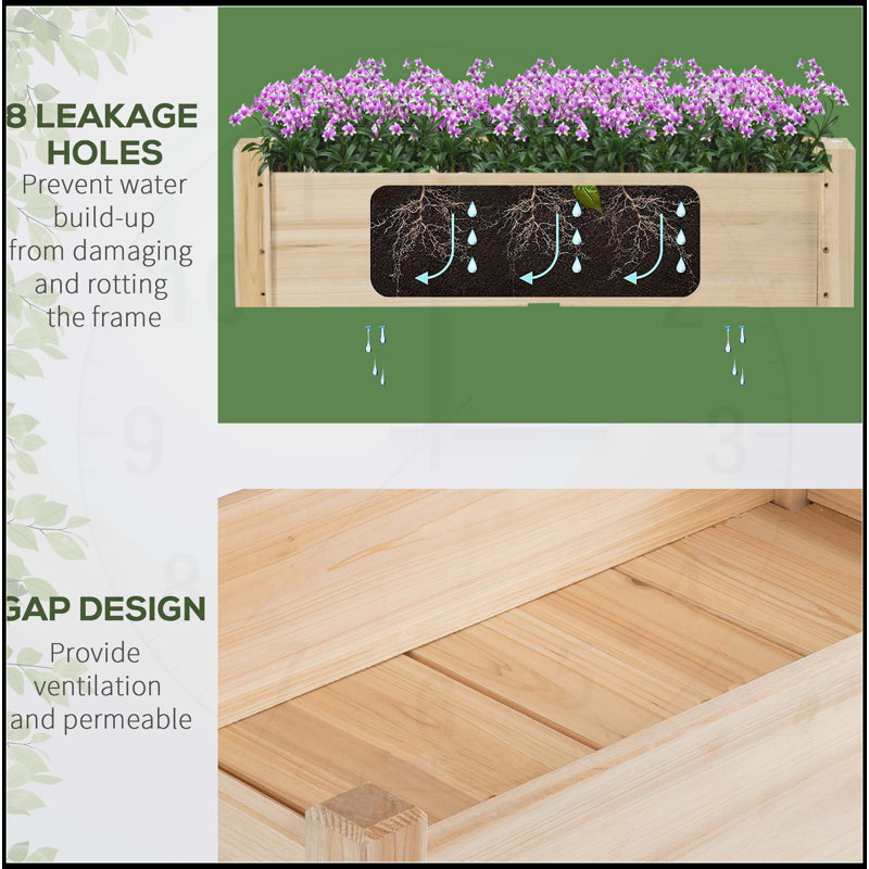 Arlmont & Co. Tier Elevated Wood Planter Box | Wayfair