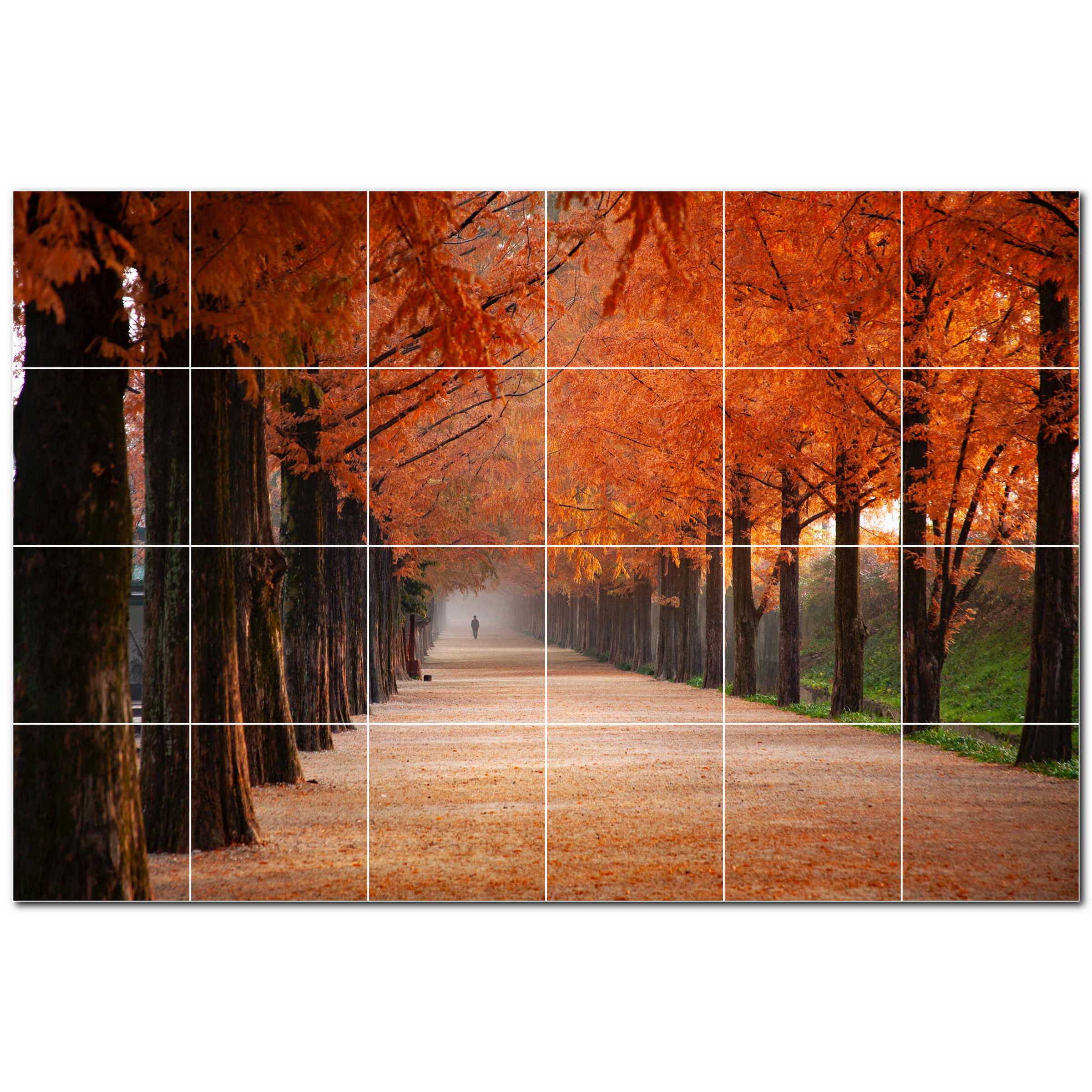 Picture-Tiles.com Autumn Photo 8'' x 8'' Satin Ceramic Decorative Mural ...