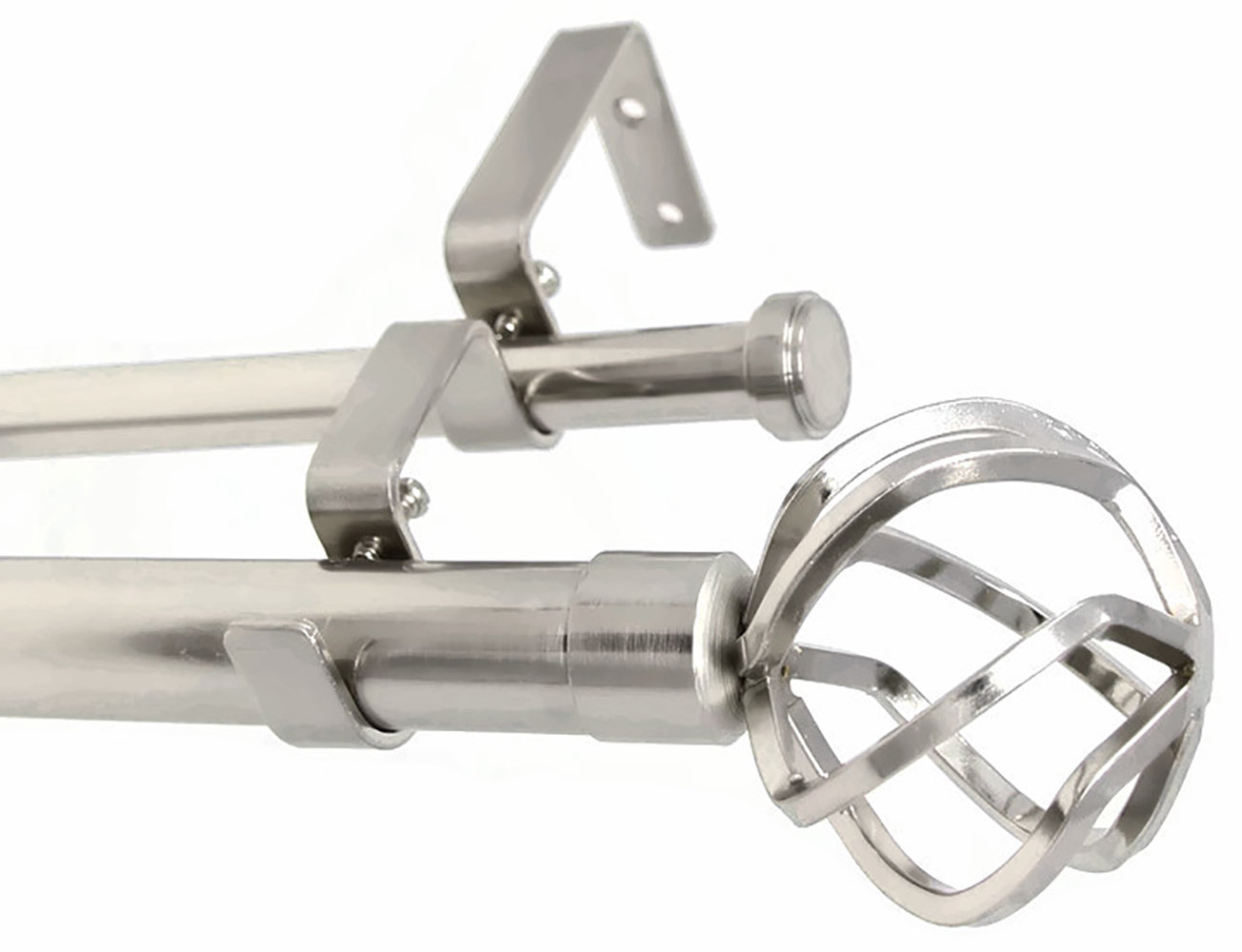 Darby Home Co Mikel Adjustable Overall Width x Double Curtain Rod ...