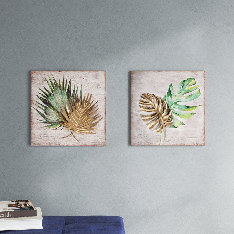 Mistana™ 2 Piece Leaf Wall Decor Set & Reviews | Wayfair