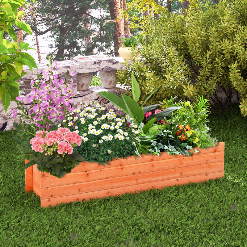 Arlmont & Co. Kristy Wood Raised Garden Bed | Wayfair