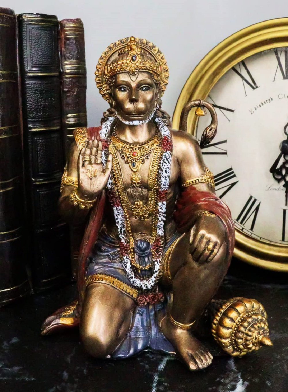 Bungalow Rose Ramayana Hanuman Vanara Monkey Hindu God Figurine 6" H ...