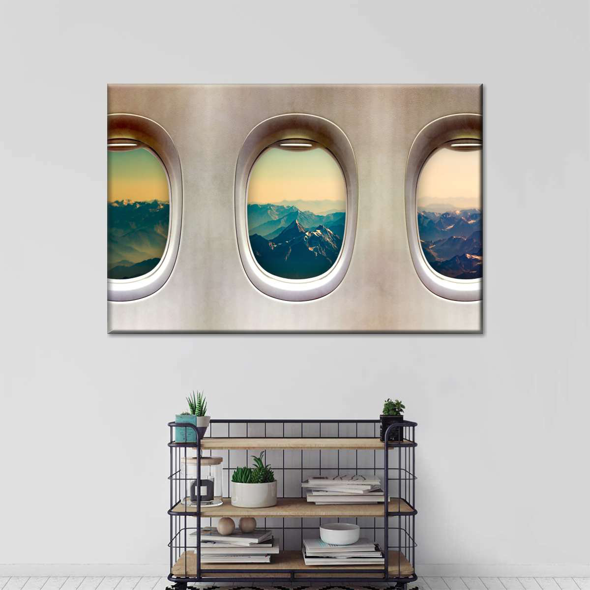 Ebern Designs Airplane Old Airplane Windows Canvas Print On Canvas ...