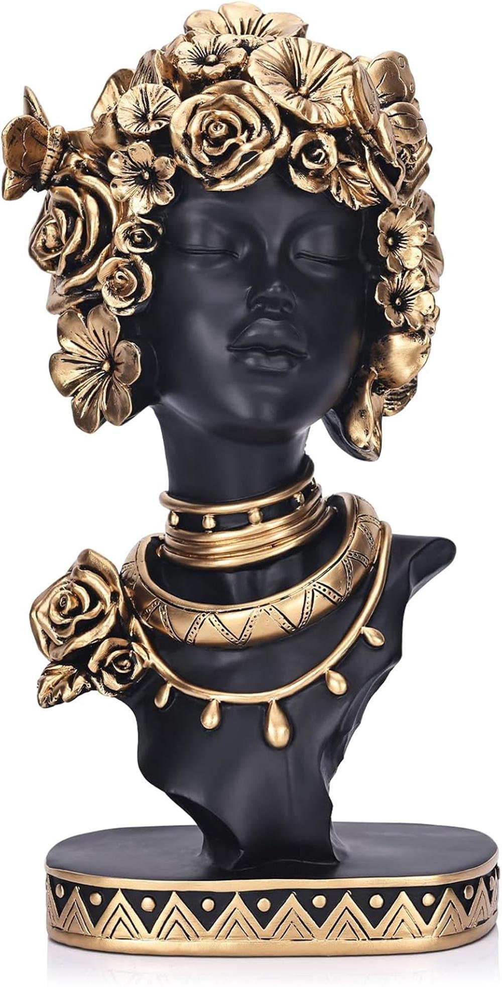 House of Hampton® African American Woman Bust Statue, Vintage African ...