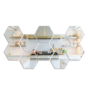 Hexagon Wall Mirrors You'll Love | Wayfair