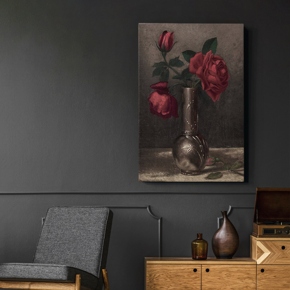 Winston Porter Vintage Floral Print CCLXIV Framed On Canvas Set | Wayfair