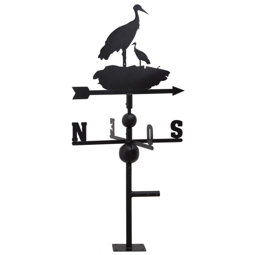 Rosalind Wheeler Brodea Wrought Iron with Stork Weathervane | Wayfair.co.uk