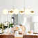 George Oliver Heider 6 - Light Glass Globes Linear Island Chandelier ...