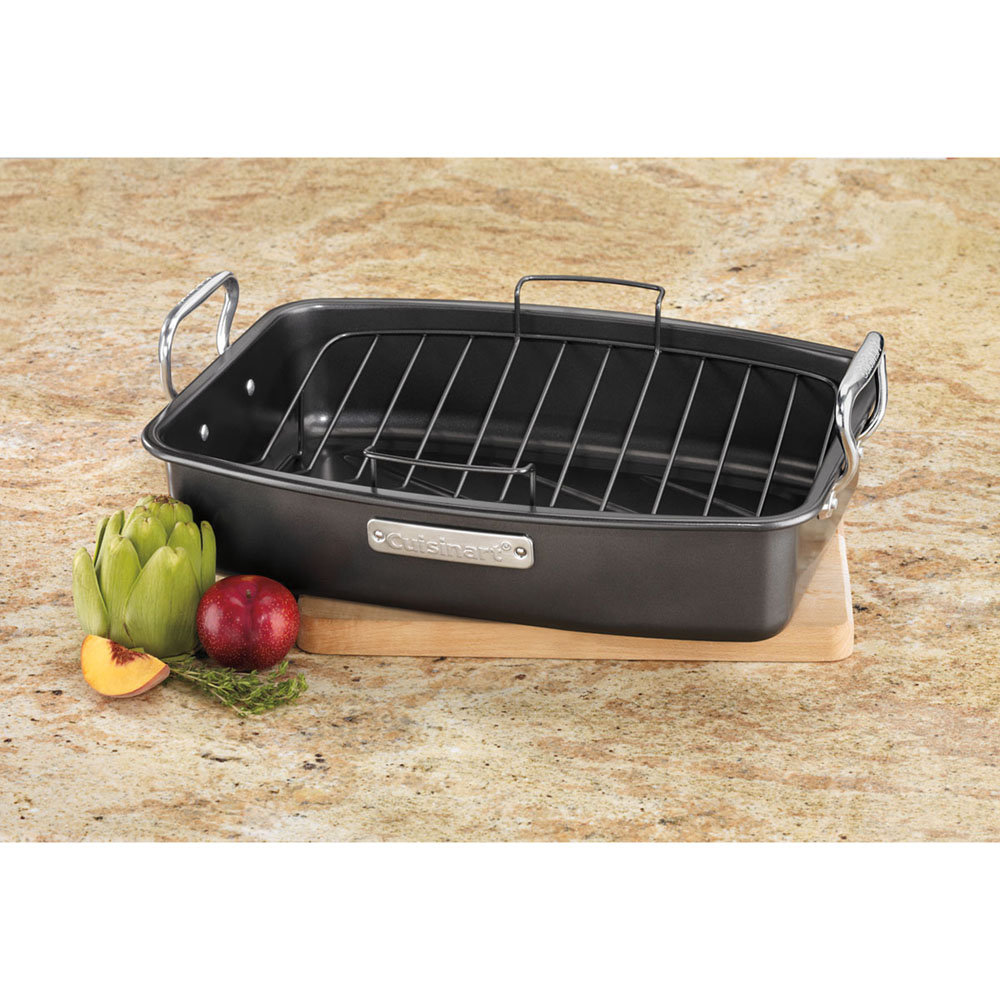 Cuisinart 17 Inch Non Stick Roasting Pan with V Rack & Reviews | Wayfair