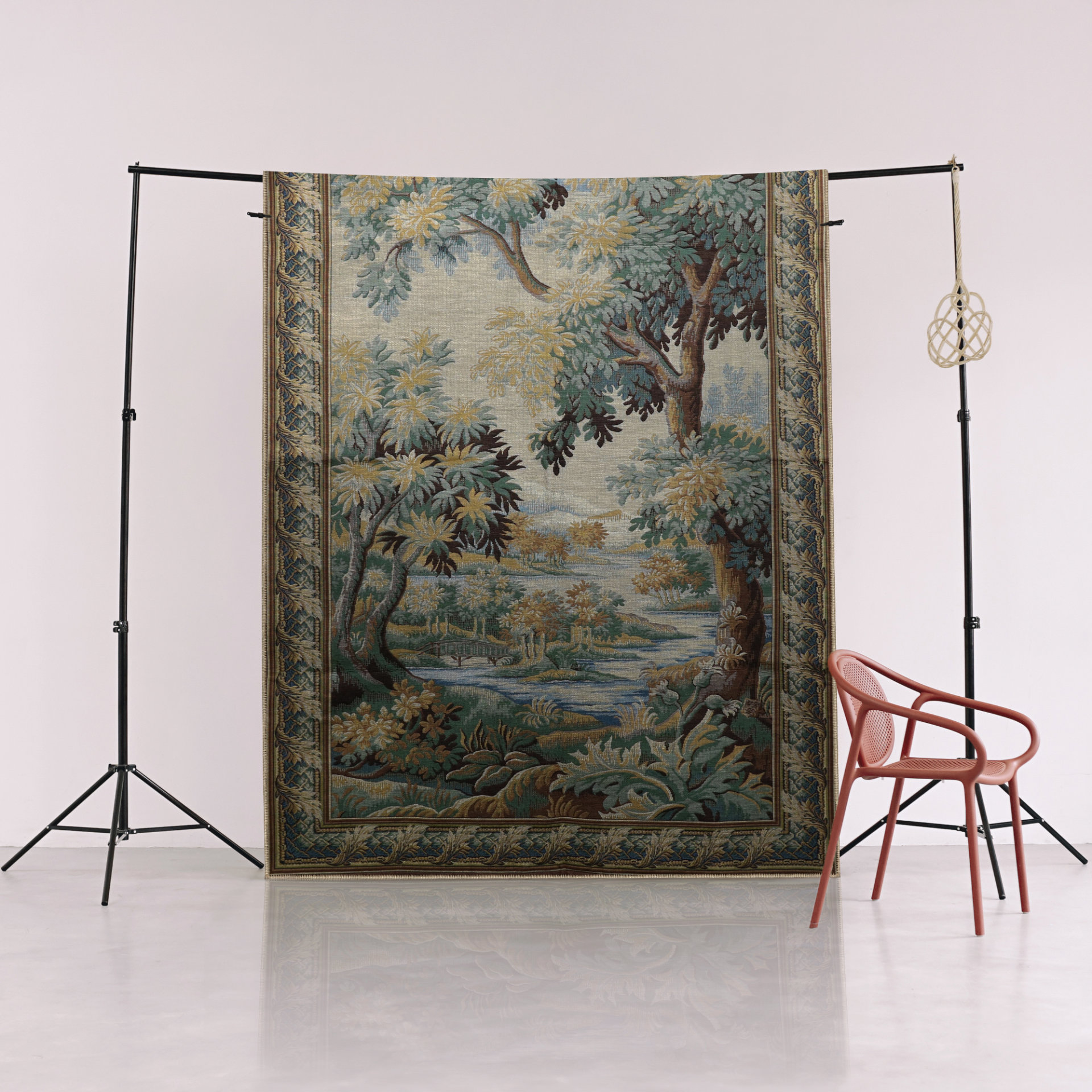 Red Barrel Studio® Multi-Colored Gobelin Design River and Tree ...