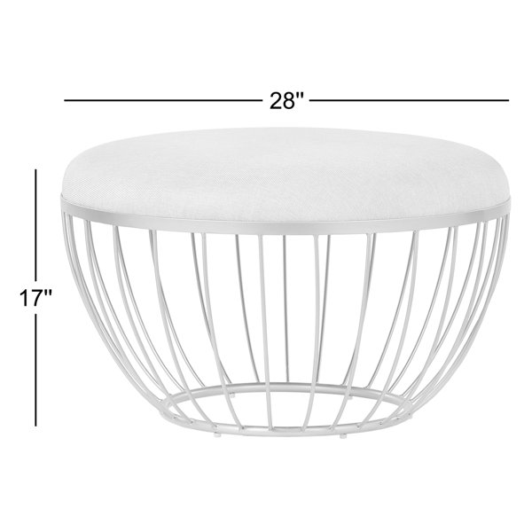 Wade Logan® Talbotton Upholstered Ottoman & Reviews | Wayfair