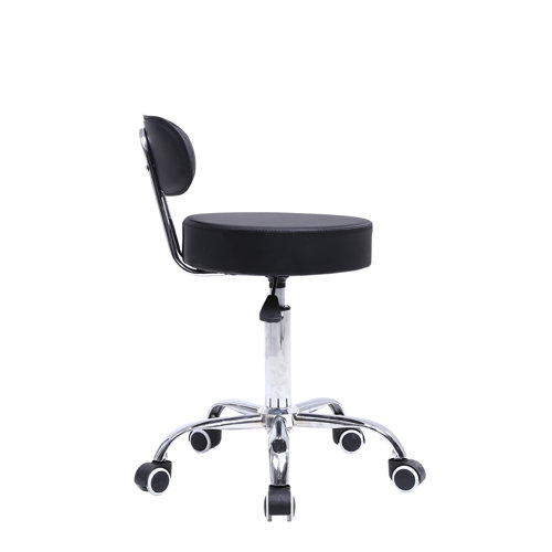 Inbox Zero Backed Adjustable Height Ergonomic Lab Stool with Wheels ...