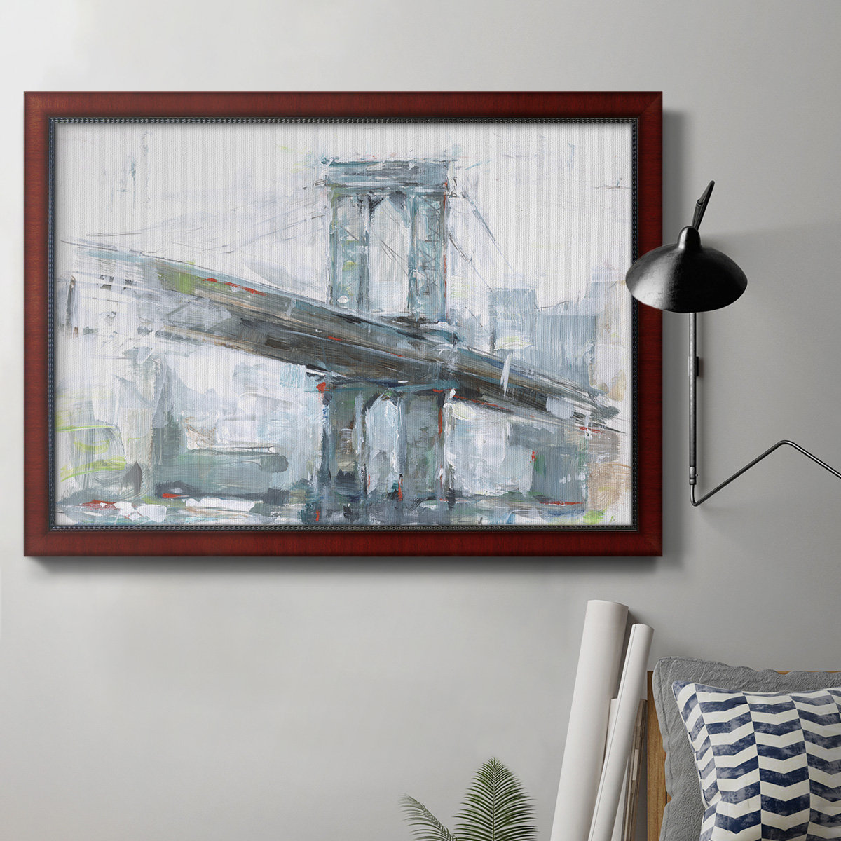 17 Stories Brilliant City Study IV Premium Framed Canvas- Ready To Hang ...