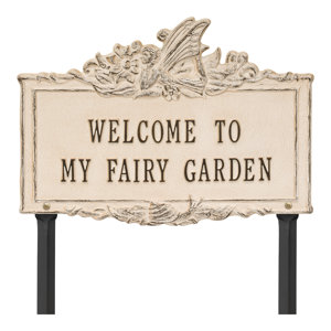 Whitehall Products Welcome to My Fairy Garden Sign & Reviews | Wayfair