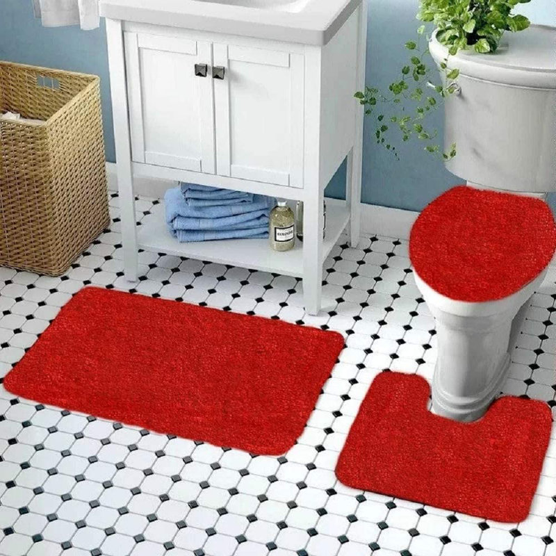Red Barrel Studio® Mckeel Polyester Non-Slip Solid Bath Rug Set ...