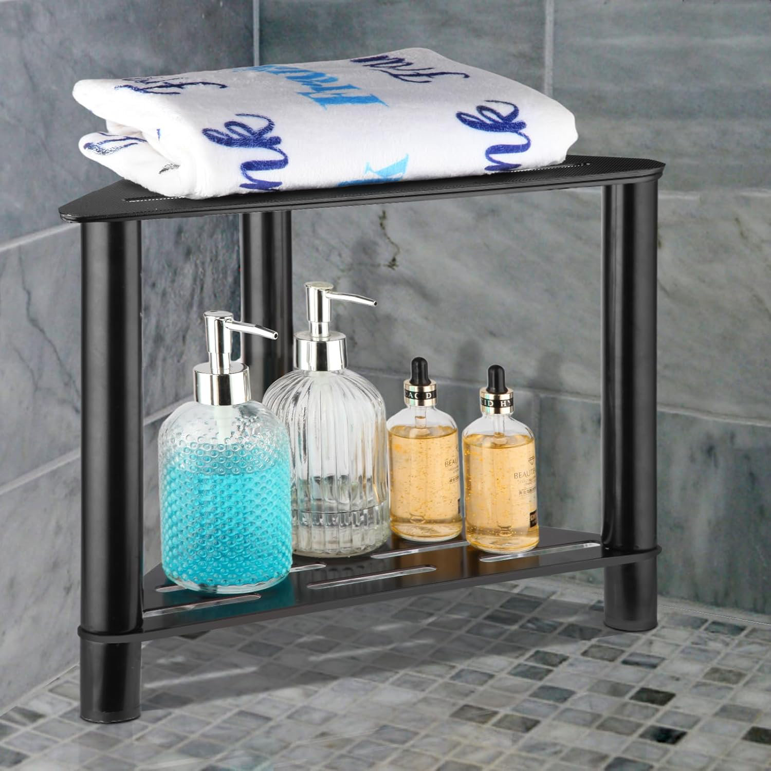 Rebrilliant Shower Stool For Shaving Legs Corner Shower Stool For ...
