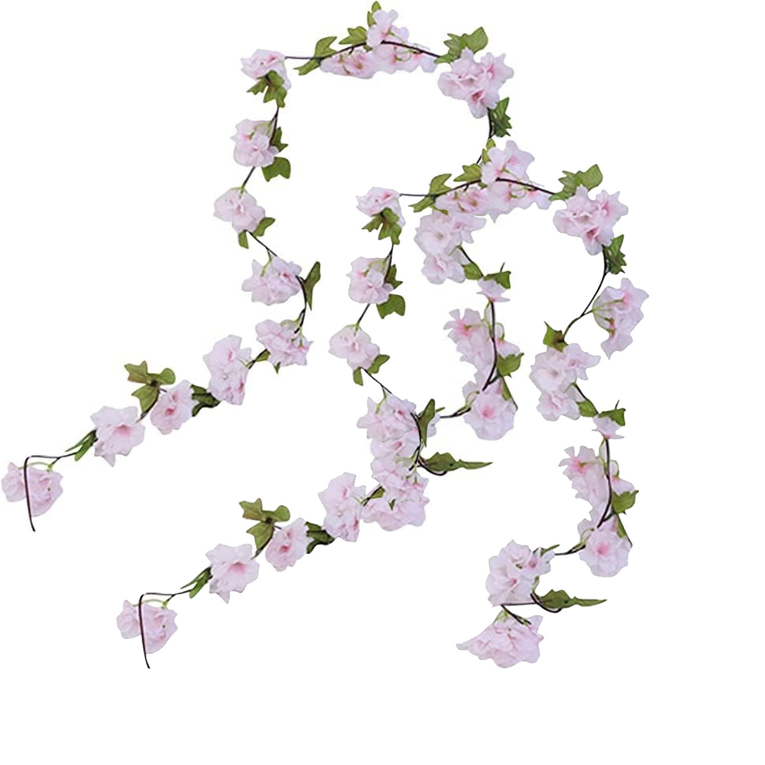 Dakota Fields 2PCS Artificial Cherry Blossom Flower Vines Fake Cherry ...