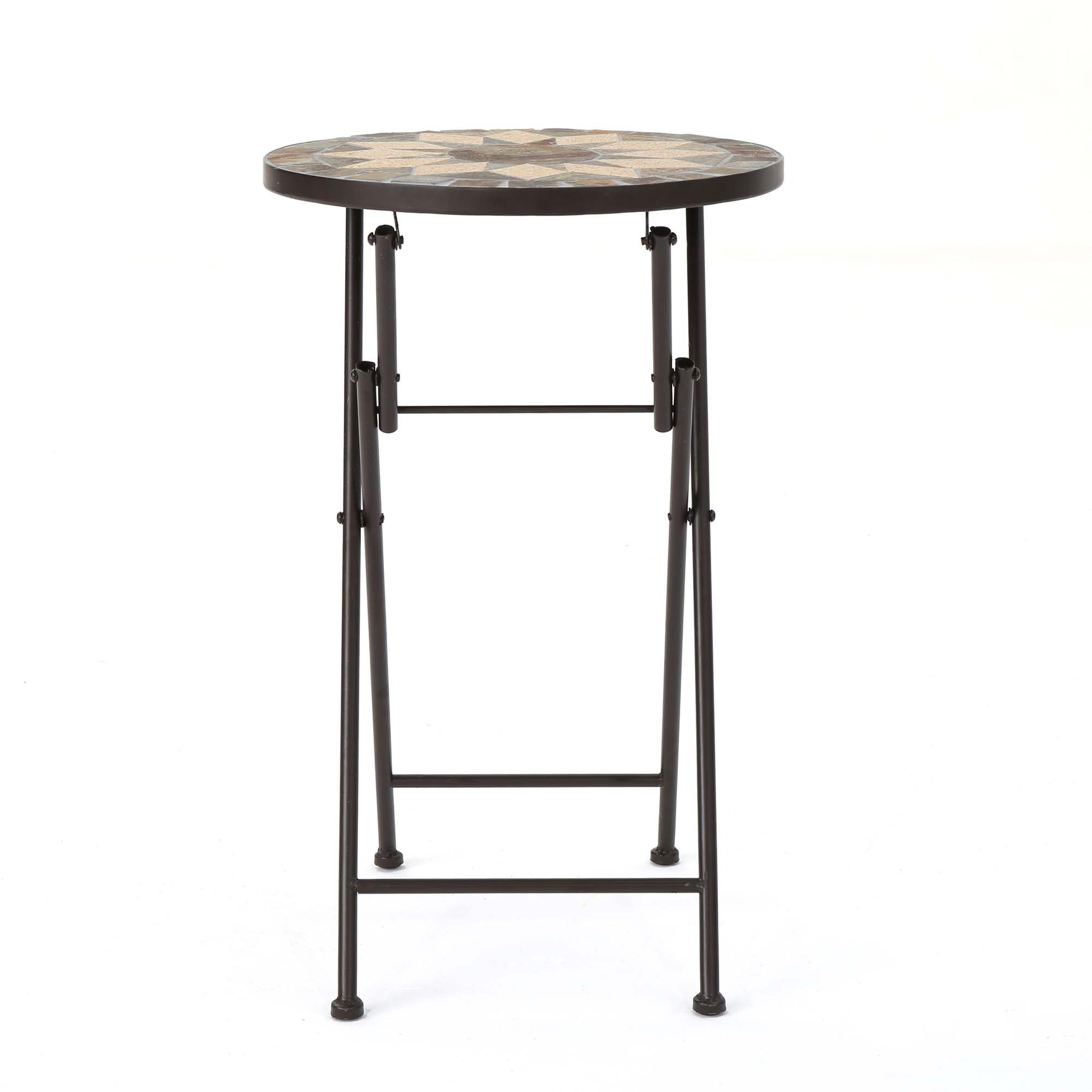 Hokku Designs Ceramic Tile Side Table,Outdoor Use,Unique | Wayfair