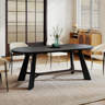 Latitude Run® 70.86In Black Rustic Oval Dining Table For 6-8 People ...
