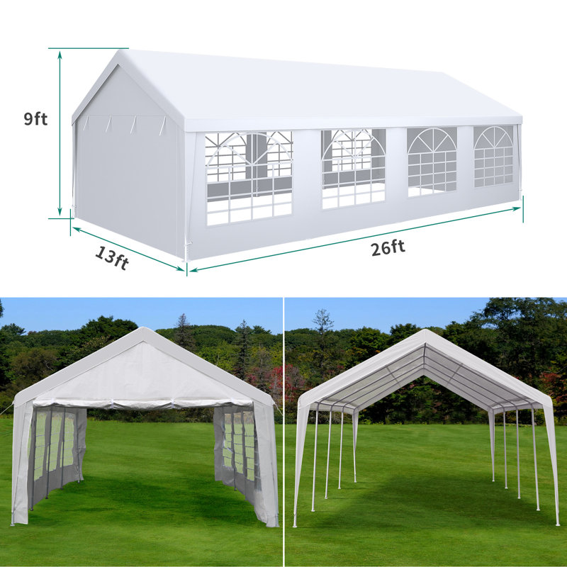 YITAHOME Outdoor White Party Tent with Windows & Reviews | Wayfair