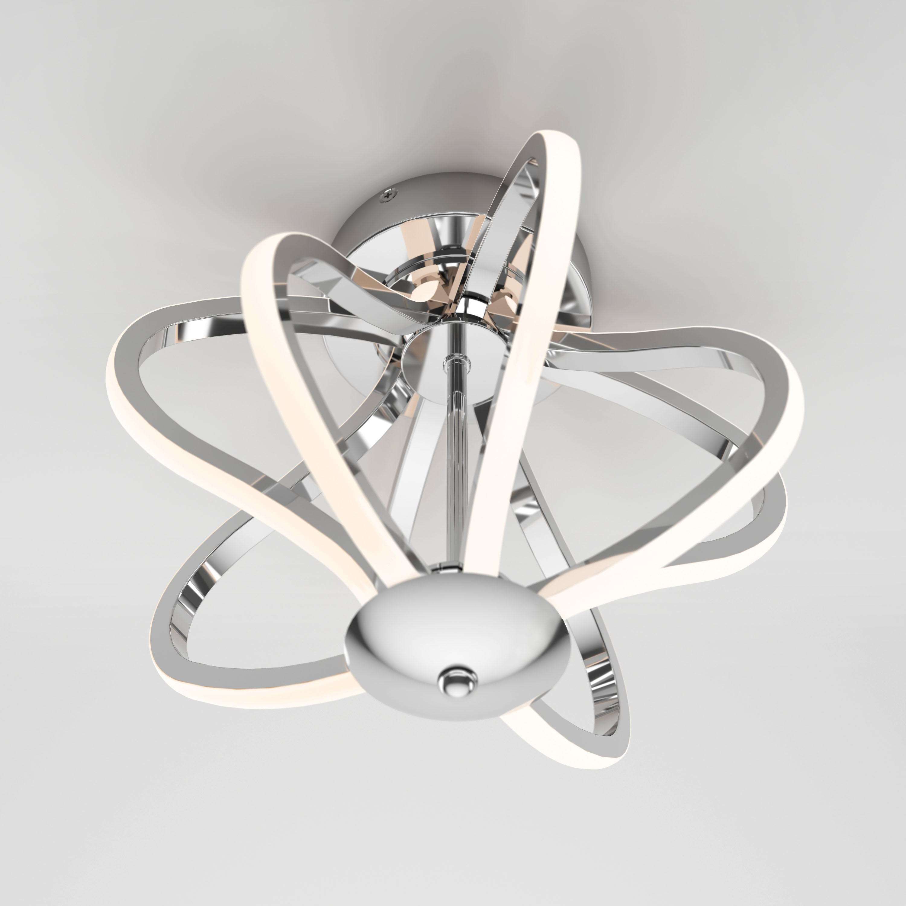 Orren Ellis Taffney 1 - Light 12.28'' Cluster Geometric LED Flush Mount ...