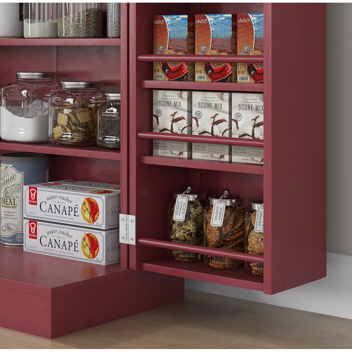 Lark Manor™ Kitchen storage locker, freestanding cupboard, double door ...