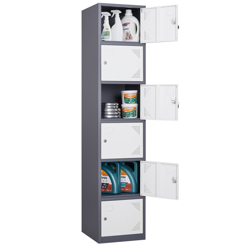 Steelcube 15 Wide Steel Storage Locker with 6 Doors for Employees ...