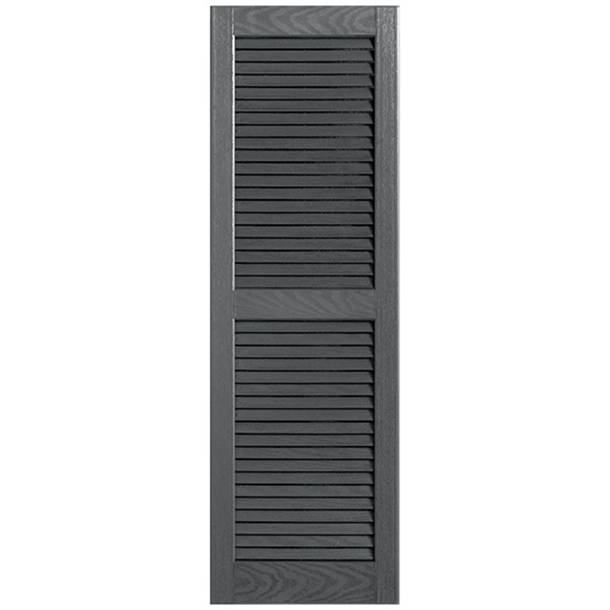 Alpha Shutters Straight Top Combination Louvered | Wayfair