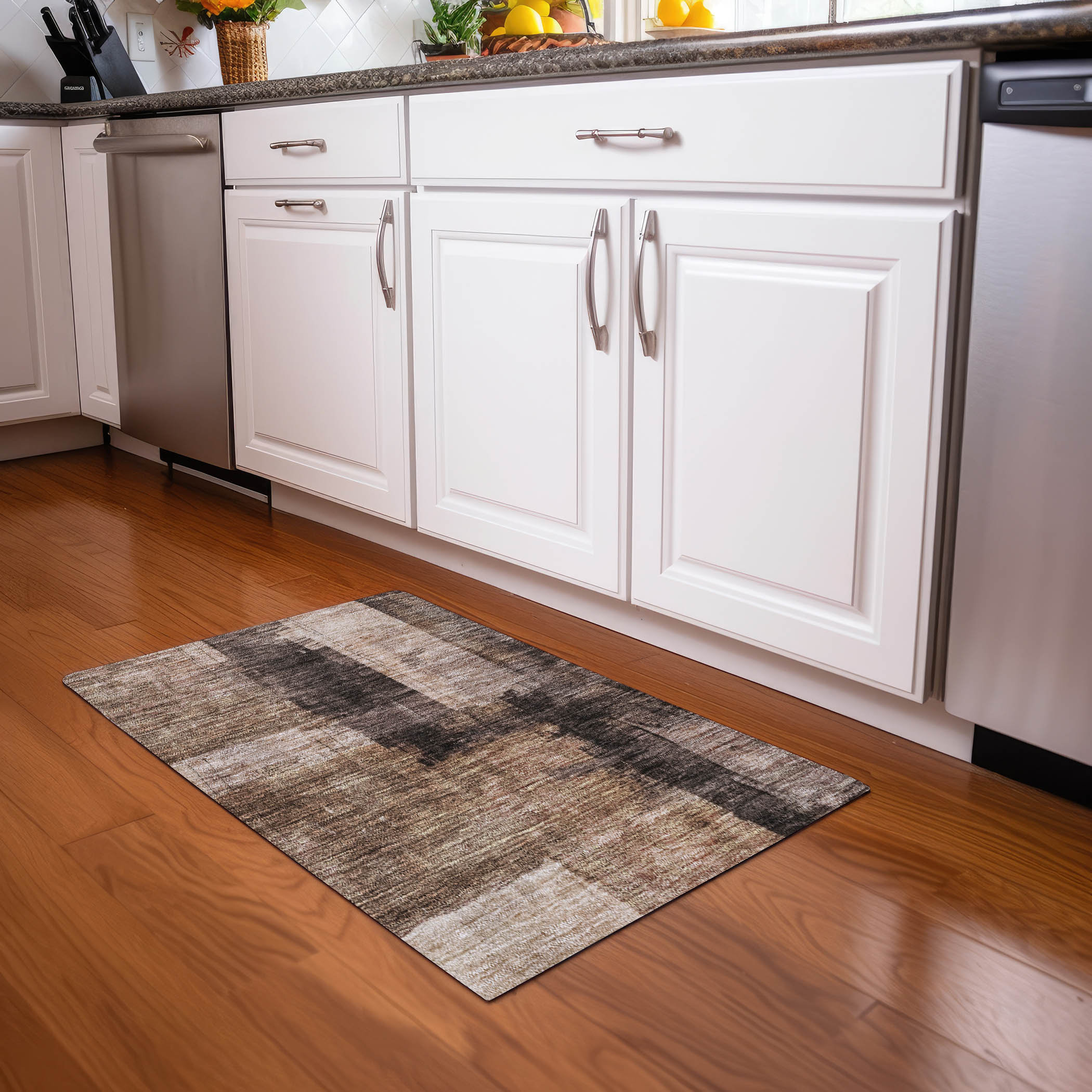 Wade Logan® Machine Washable Indoor/Outdoor Cicel ACN1202 Brown Rug ...