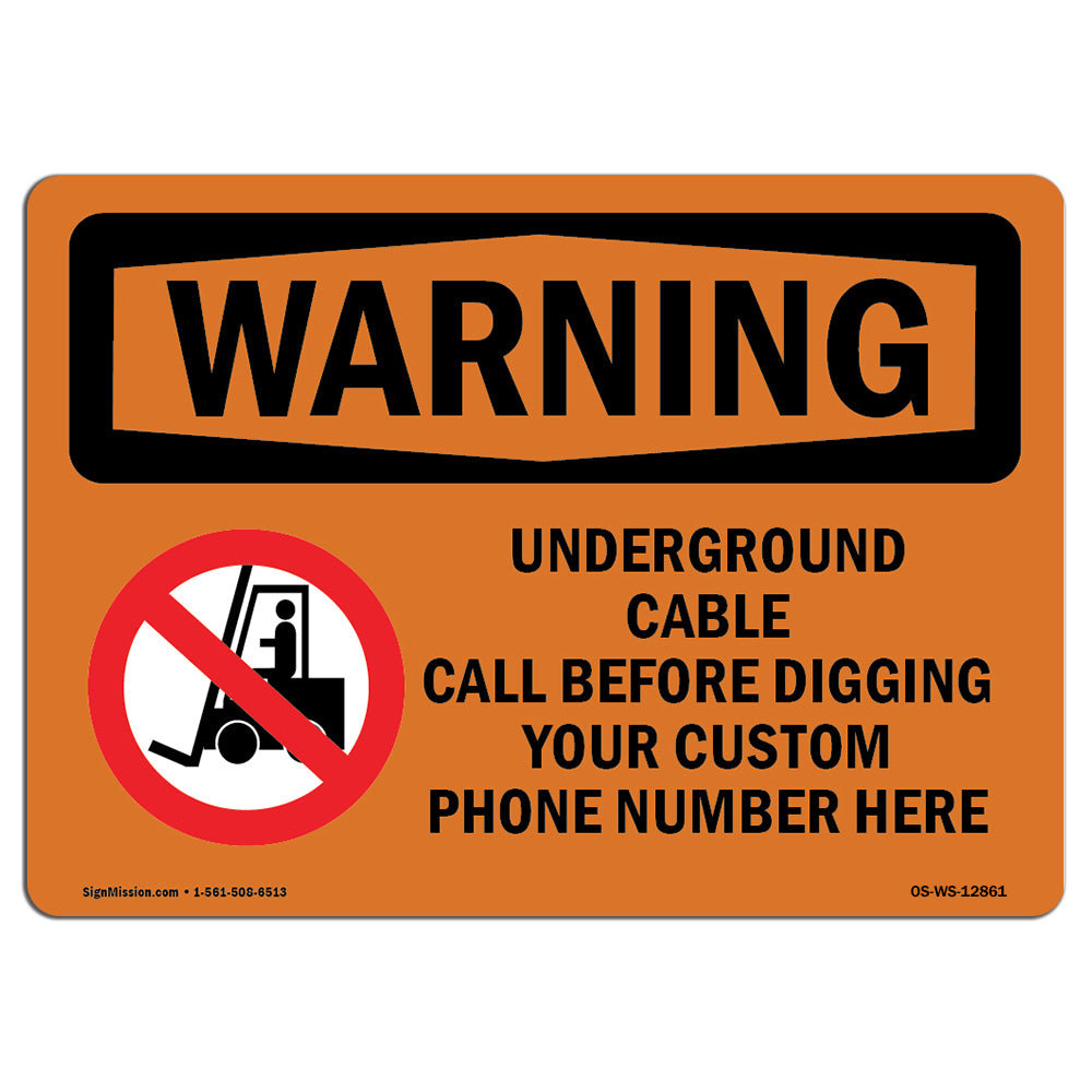 SignMission Underground Cable Call Custom Sign | Wayfair