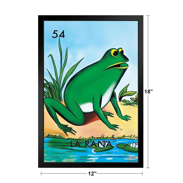 Trinx 54 La Rana Frog Loteria Card Mexican Bingo Lottery Frog Poster ...