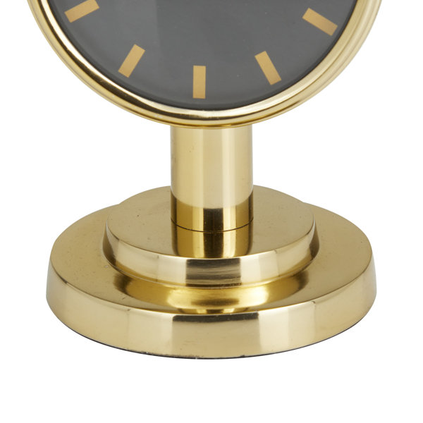 Greyleigh™ Analog Stainless Steel Mechanical Tabletop Clock | Wayfair