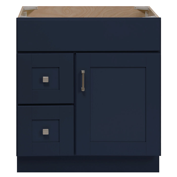 Sunny Wood Blue Topaz 30 Single Bathroom Vanity Base Only in Blue | Wayfair